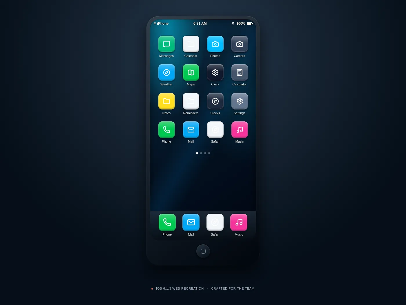 Retro iOS 6 Web UI