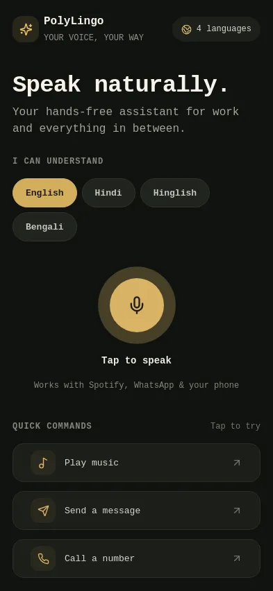 PolyLingo Voice Assistant