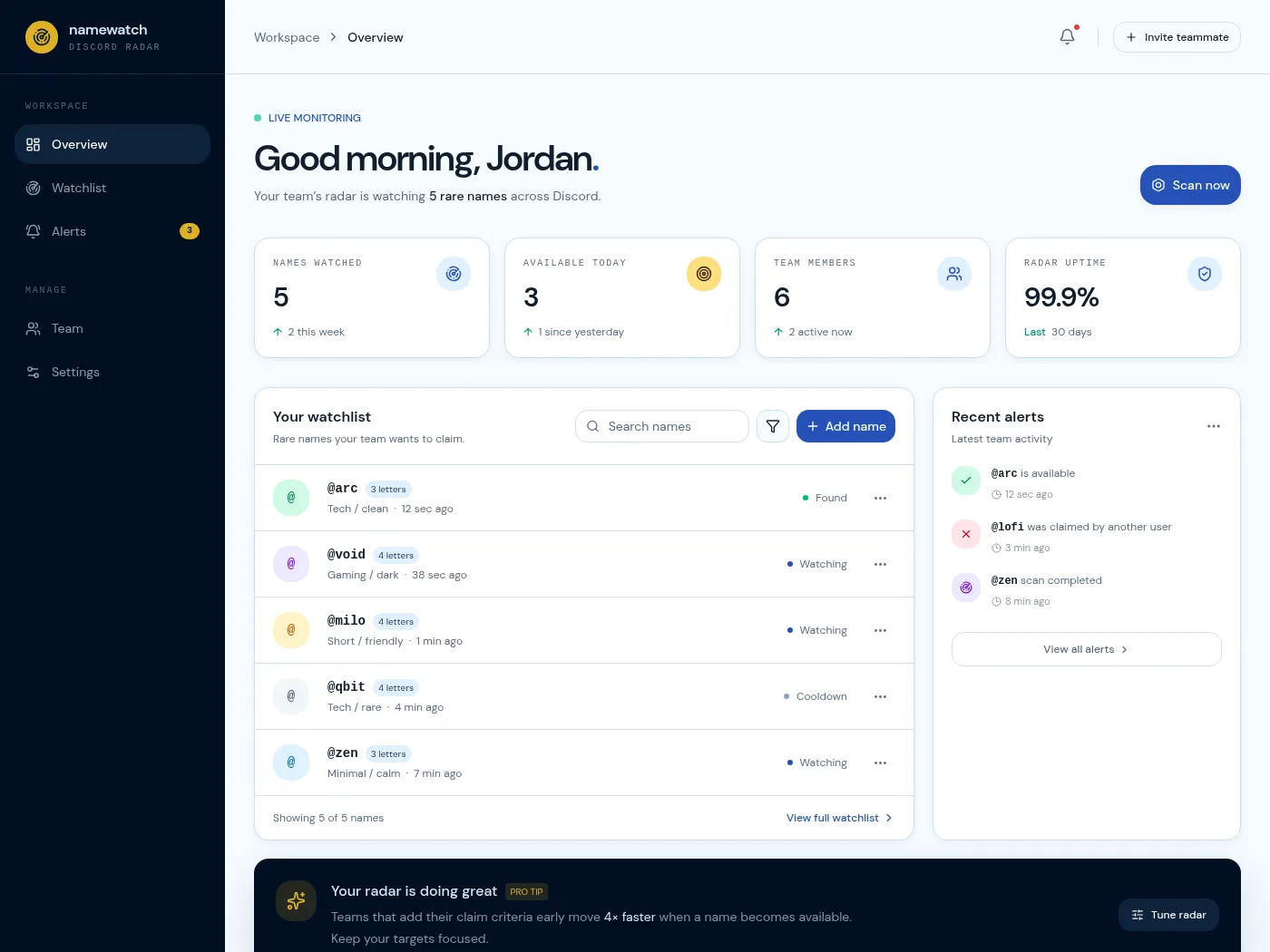 Discord Name Sniper