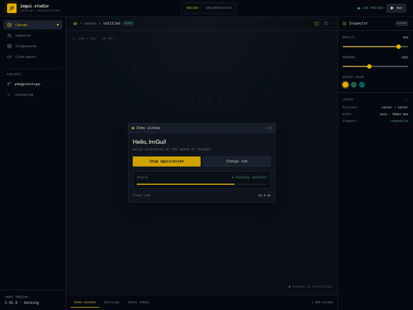 ImGui Showcase
