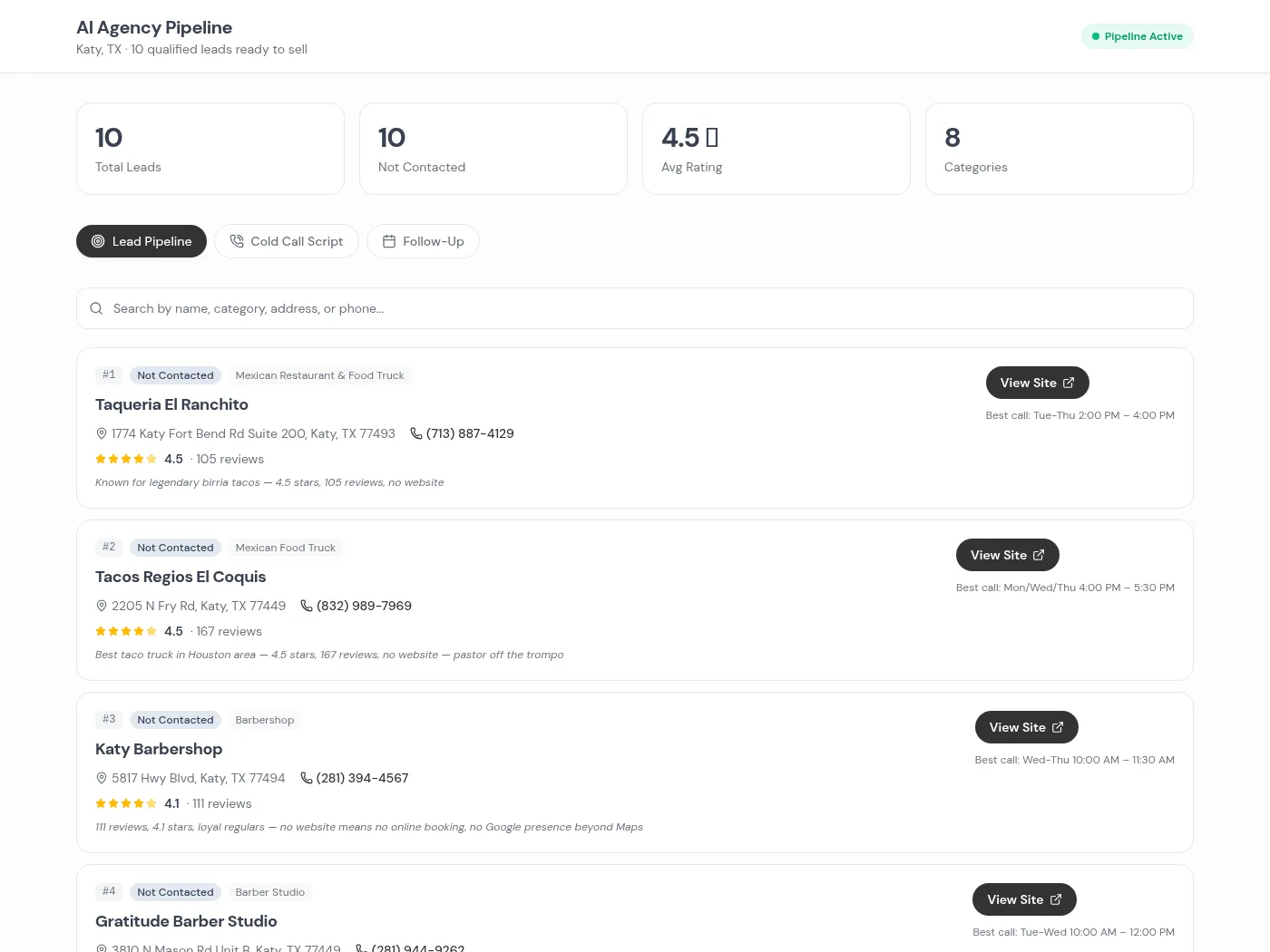 AI Agency Web Pipeline
