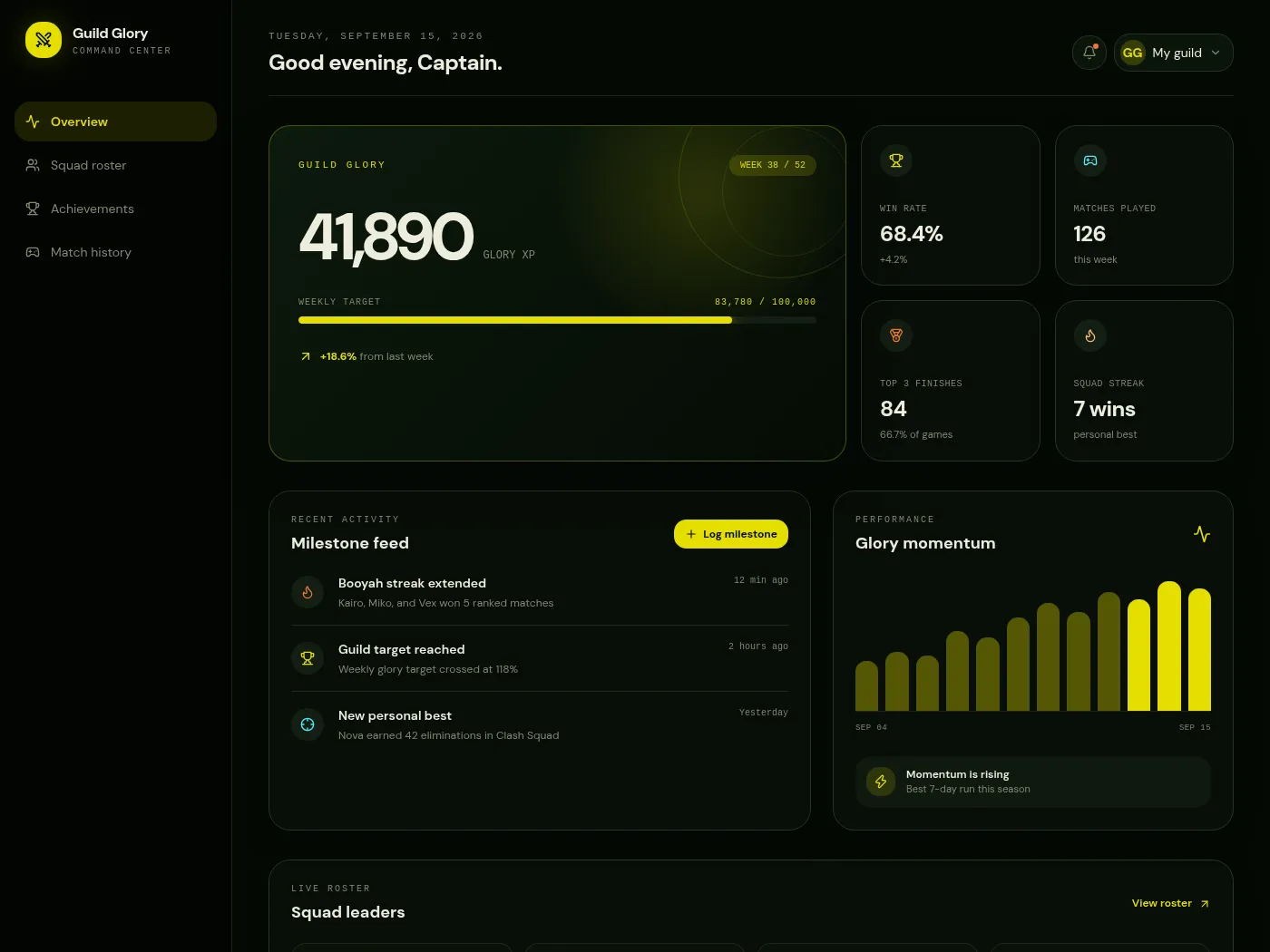 Guild Glory Tracker