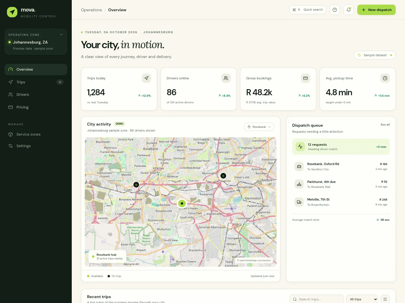 Mova E-Hailing App