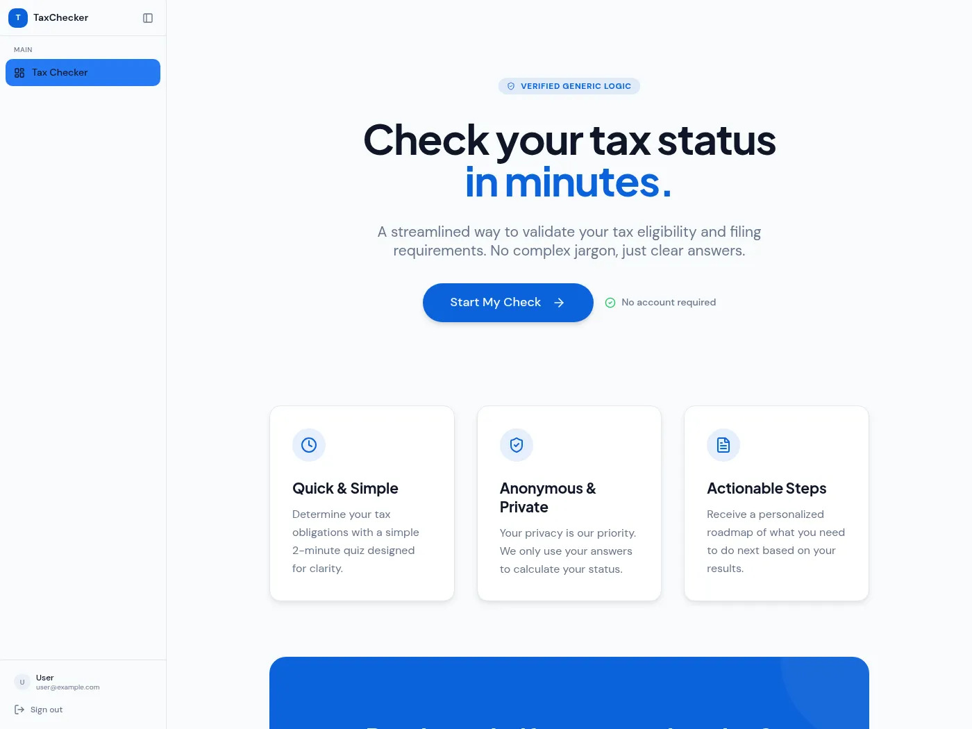 Tax Status Checker