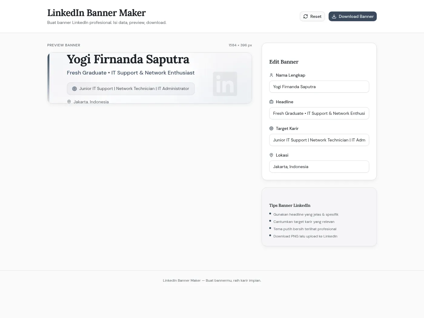 LinkedIn Banner Maker
