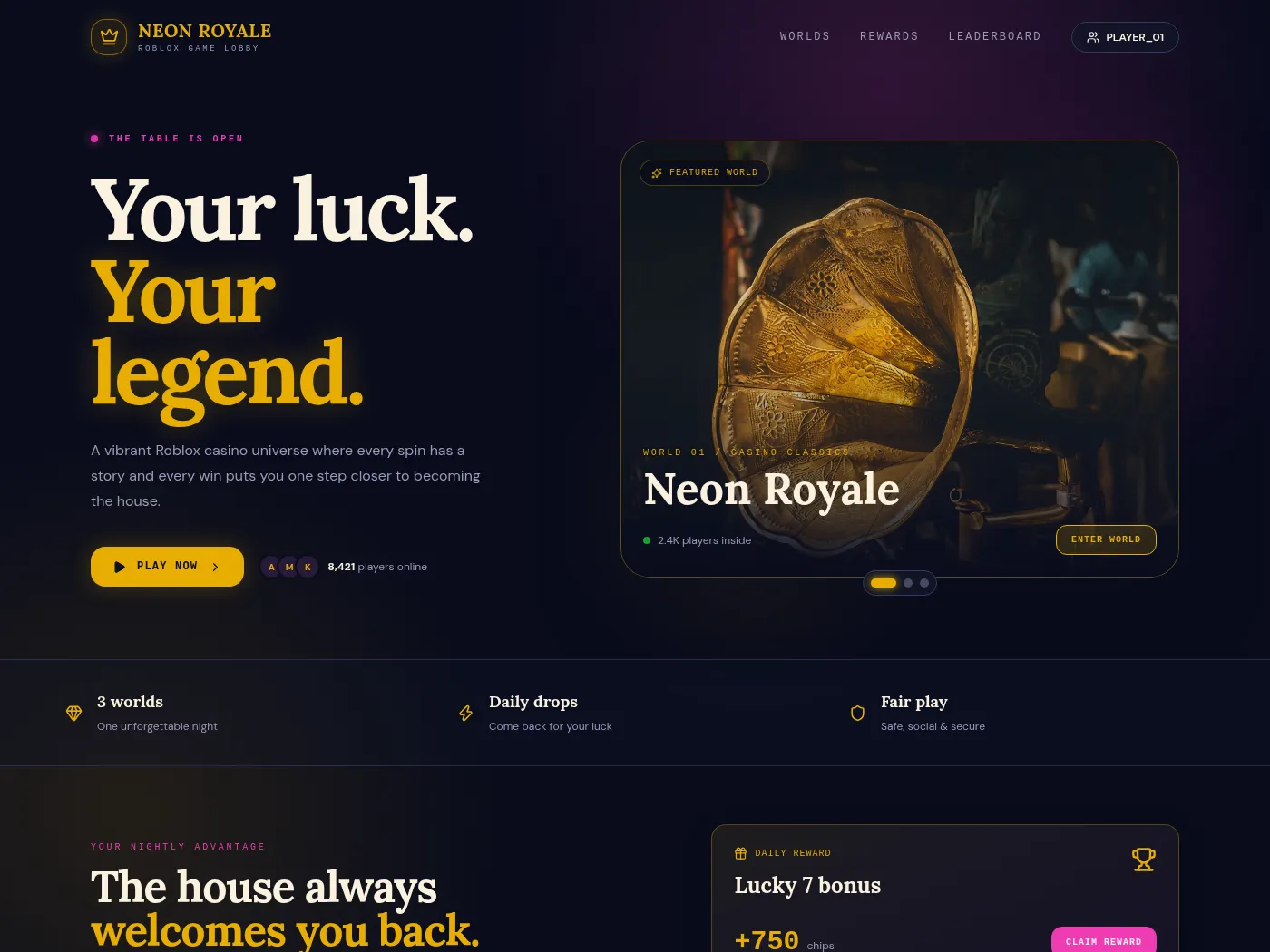 Roblox Casino Lobby