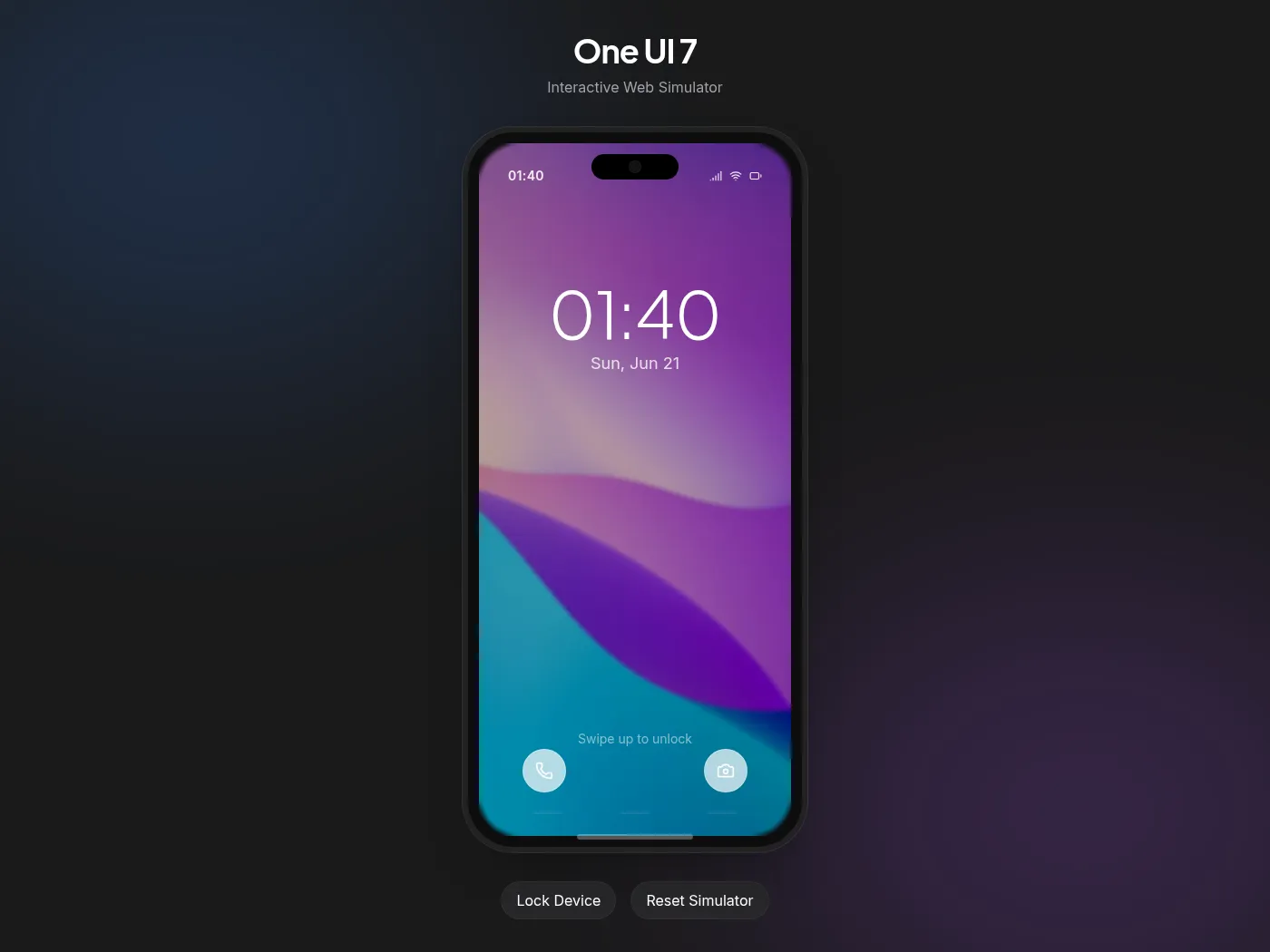 One UI 7 Web Simulator