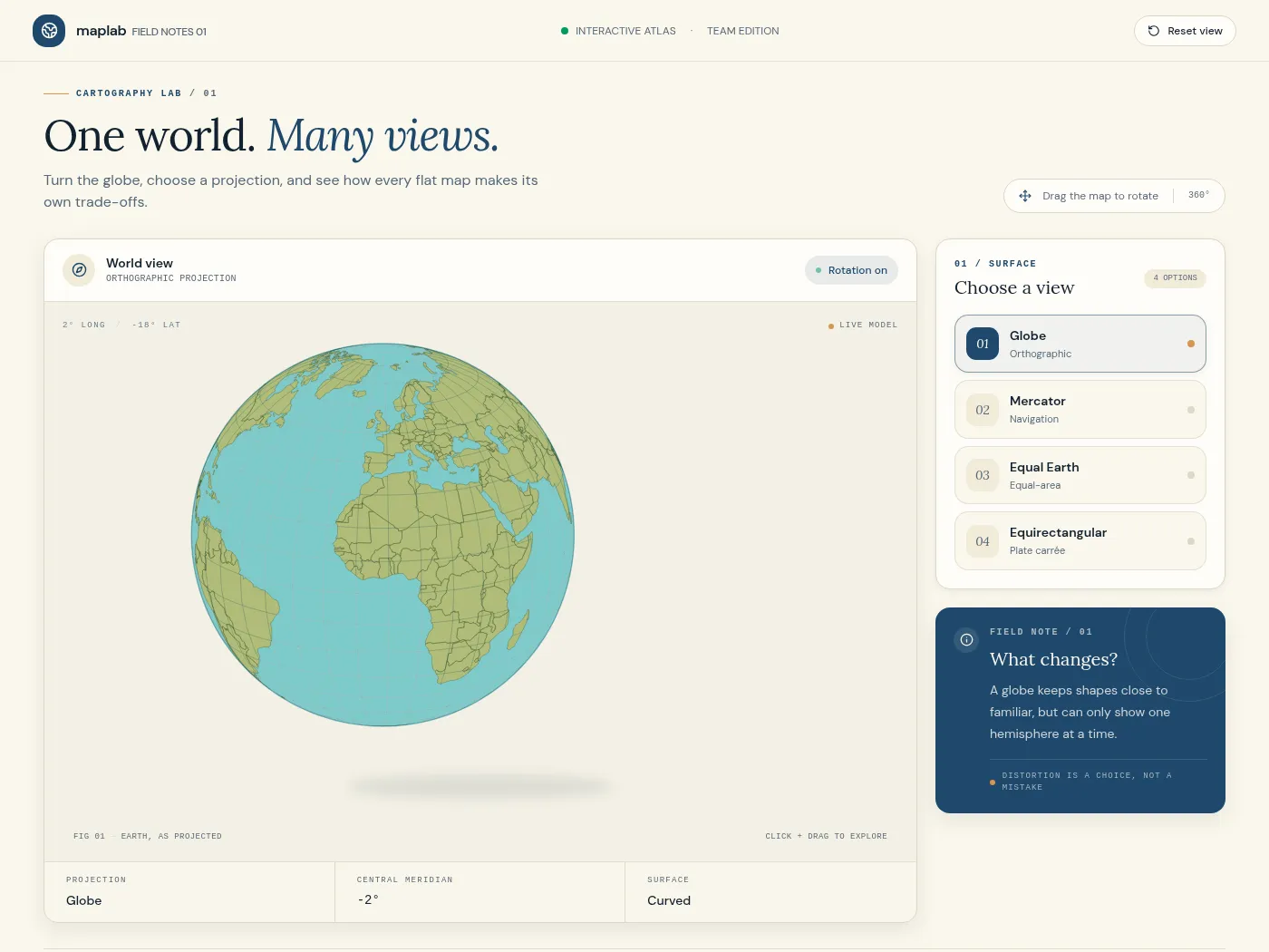 Map Projection Simulator