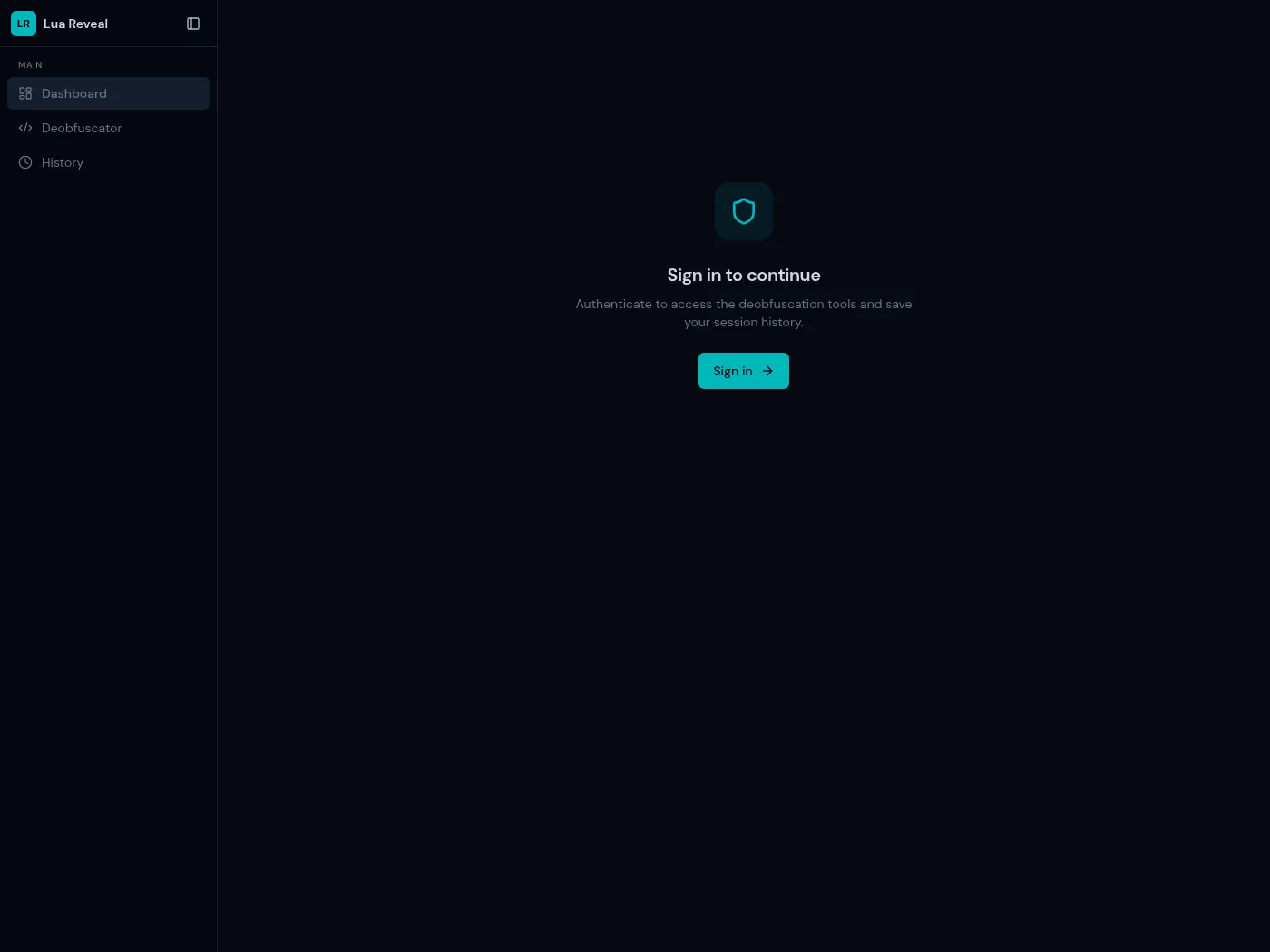 Lua Reveal Platform