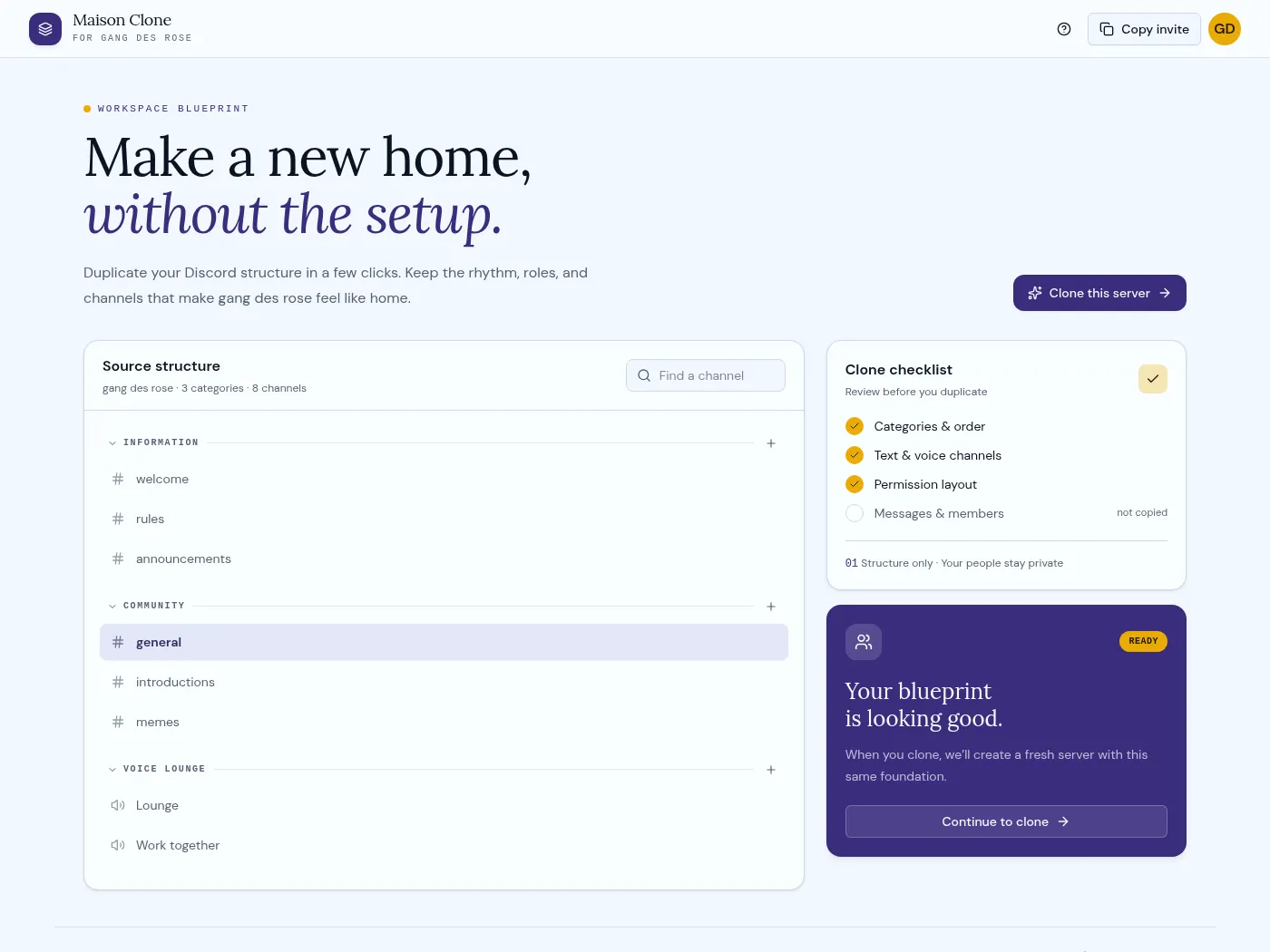 Discord Server Cloner