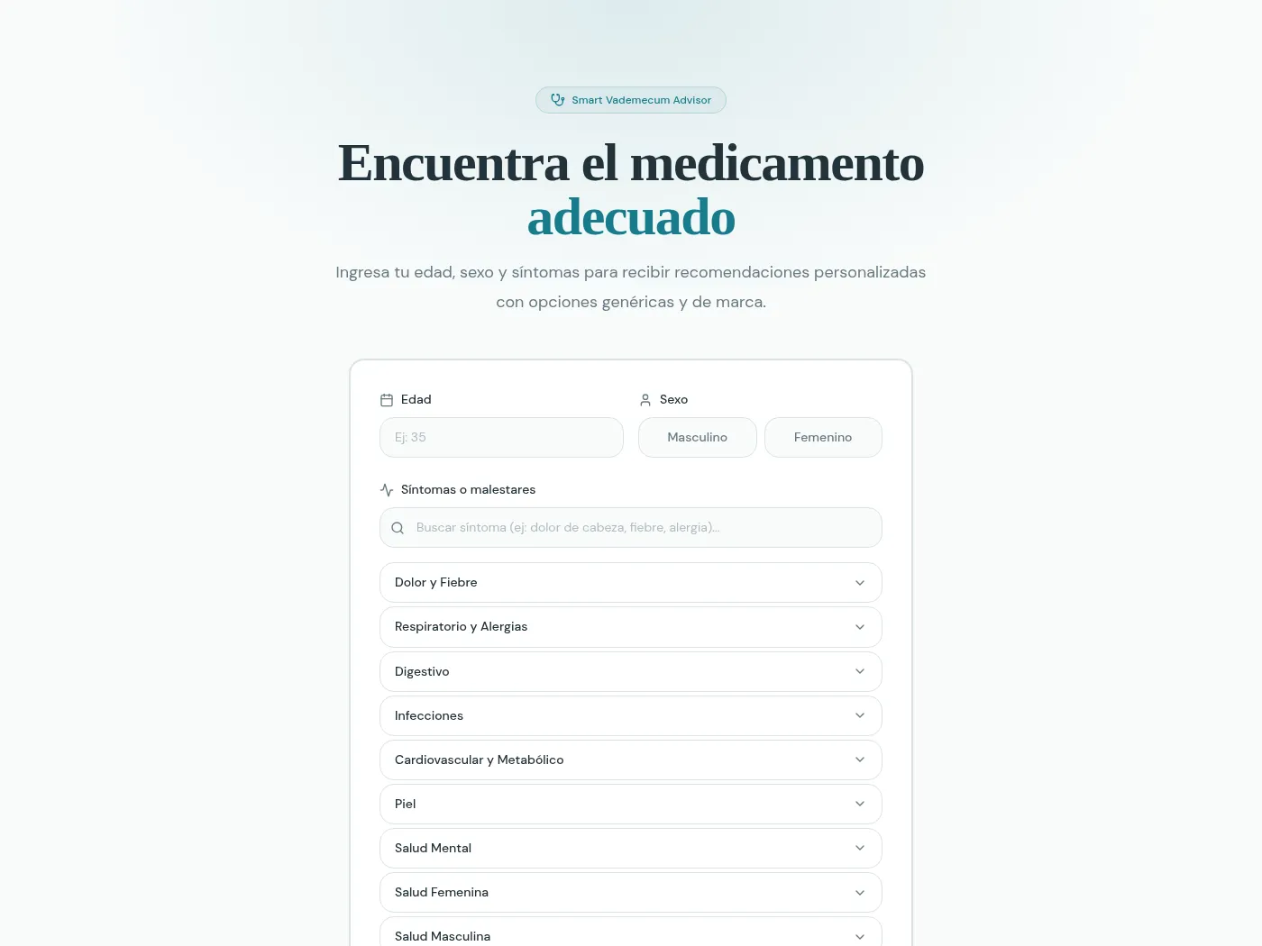 Smart Vademecum Advisor