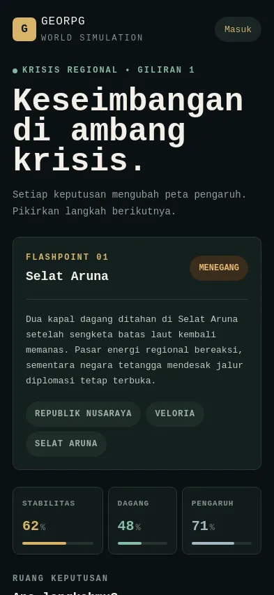 GeoRPG AI Sim