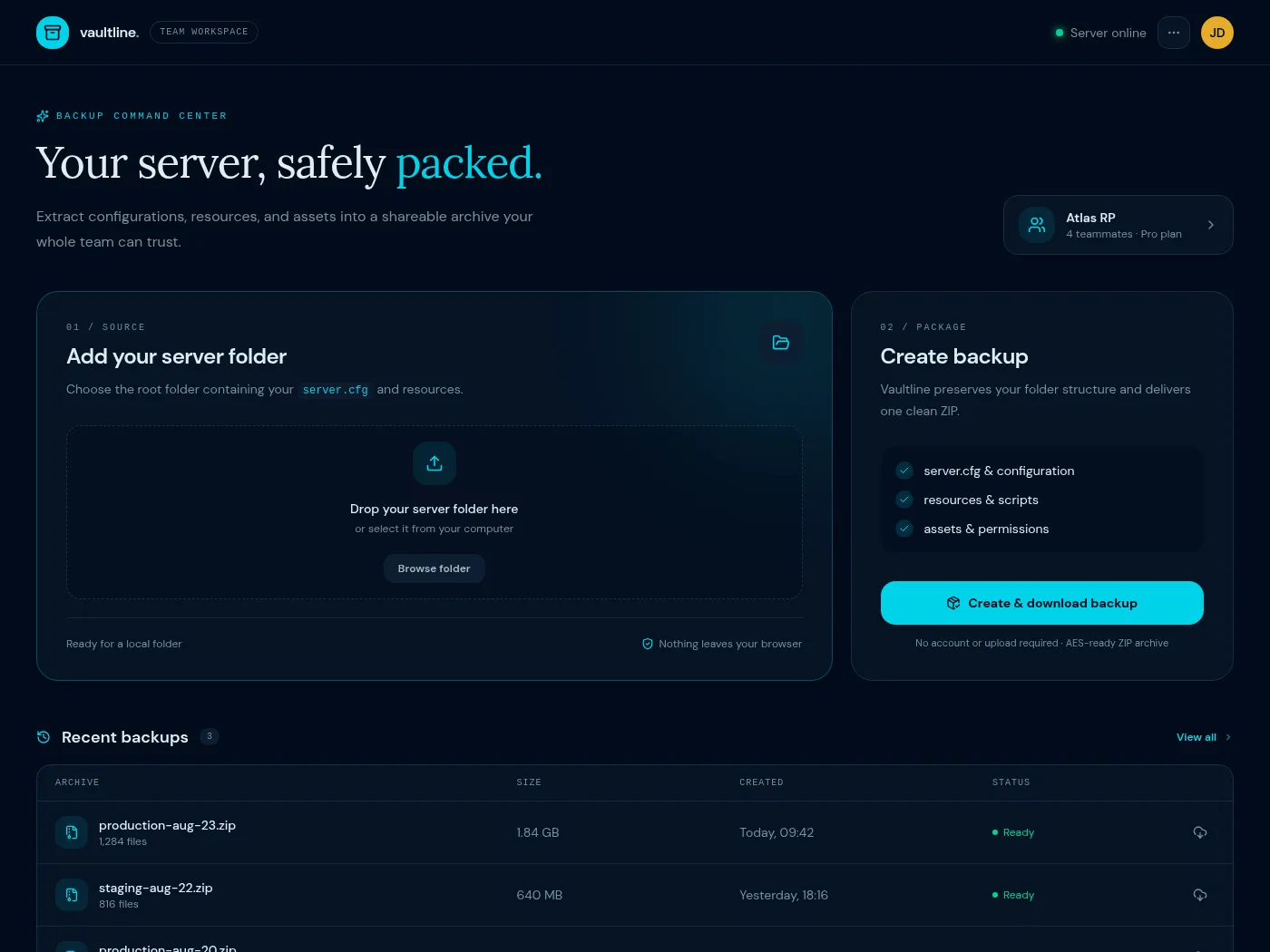 FiveM Server Backup Pro