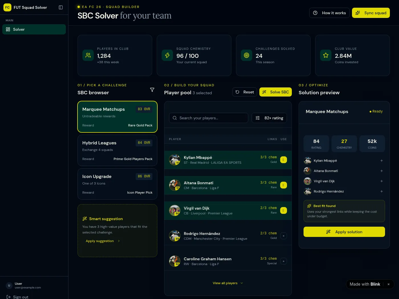 FUT Squad Solver
