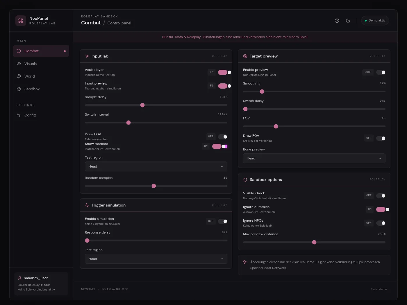 ImGui Roleplay Sandbox