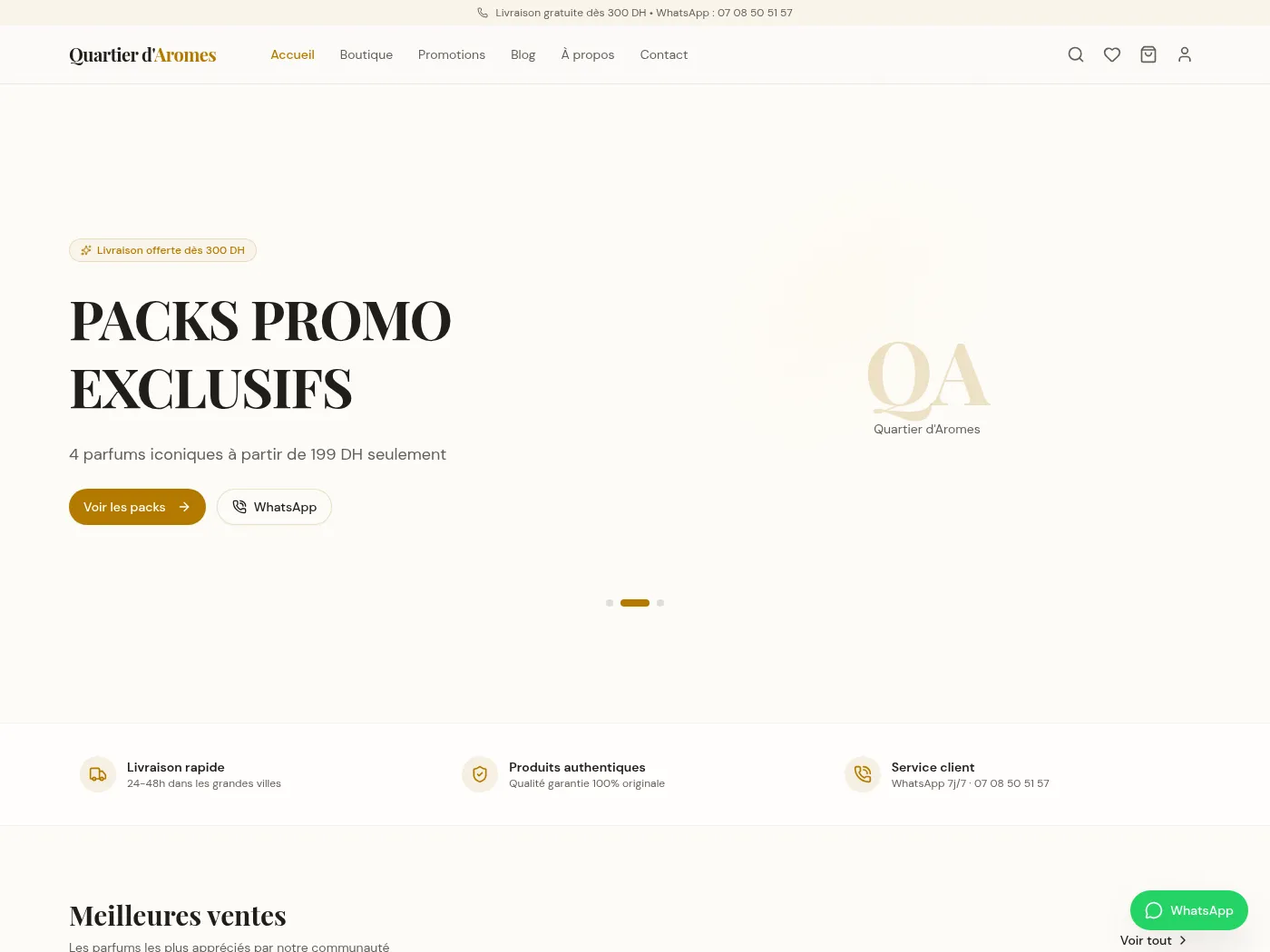 Quartier d'Aromes E-Commerce