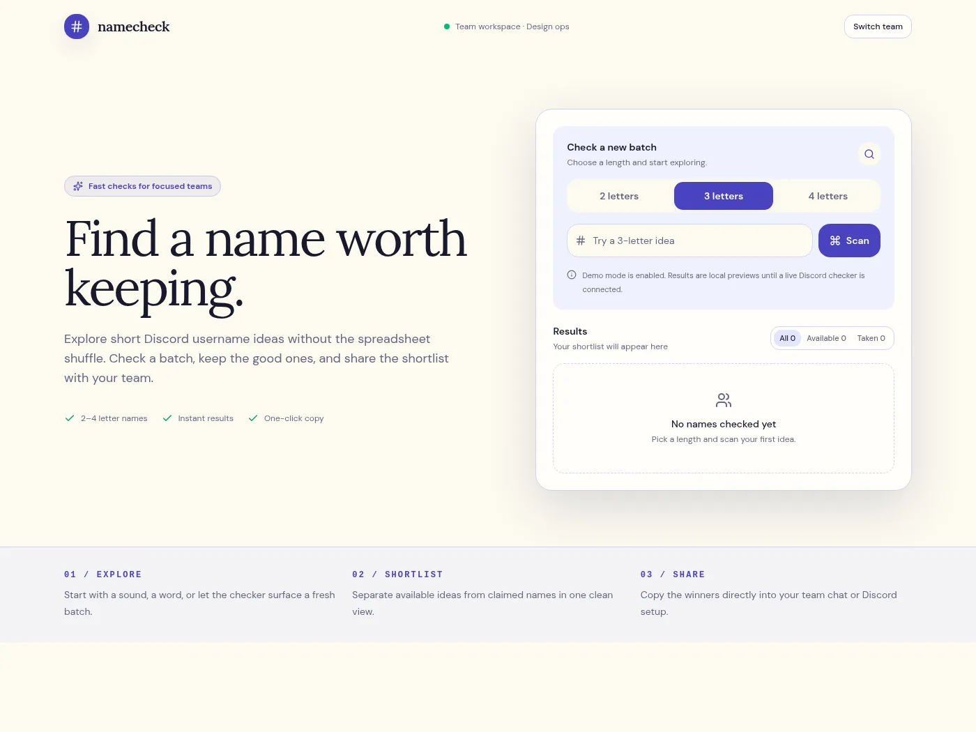 Discord Name Checker