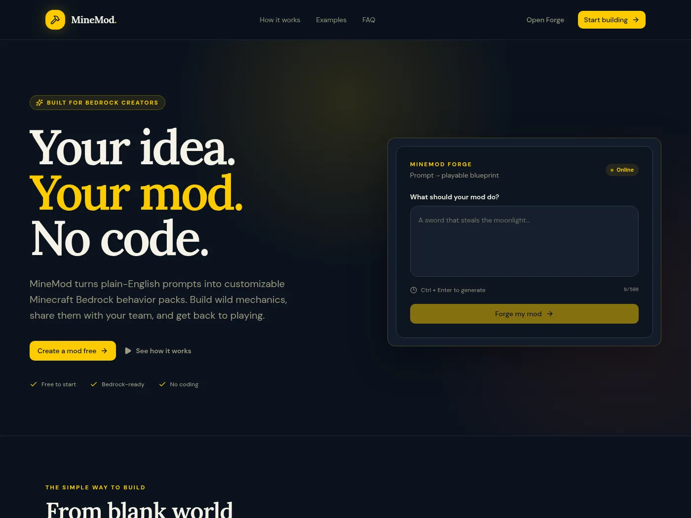 MineMod AI Creator