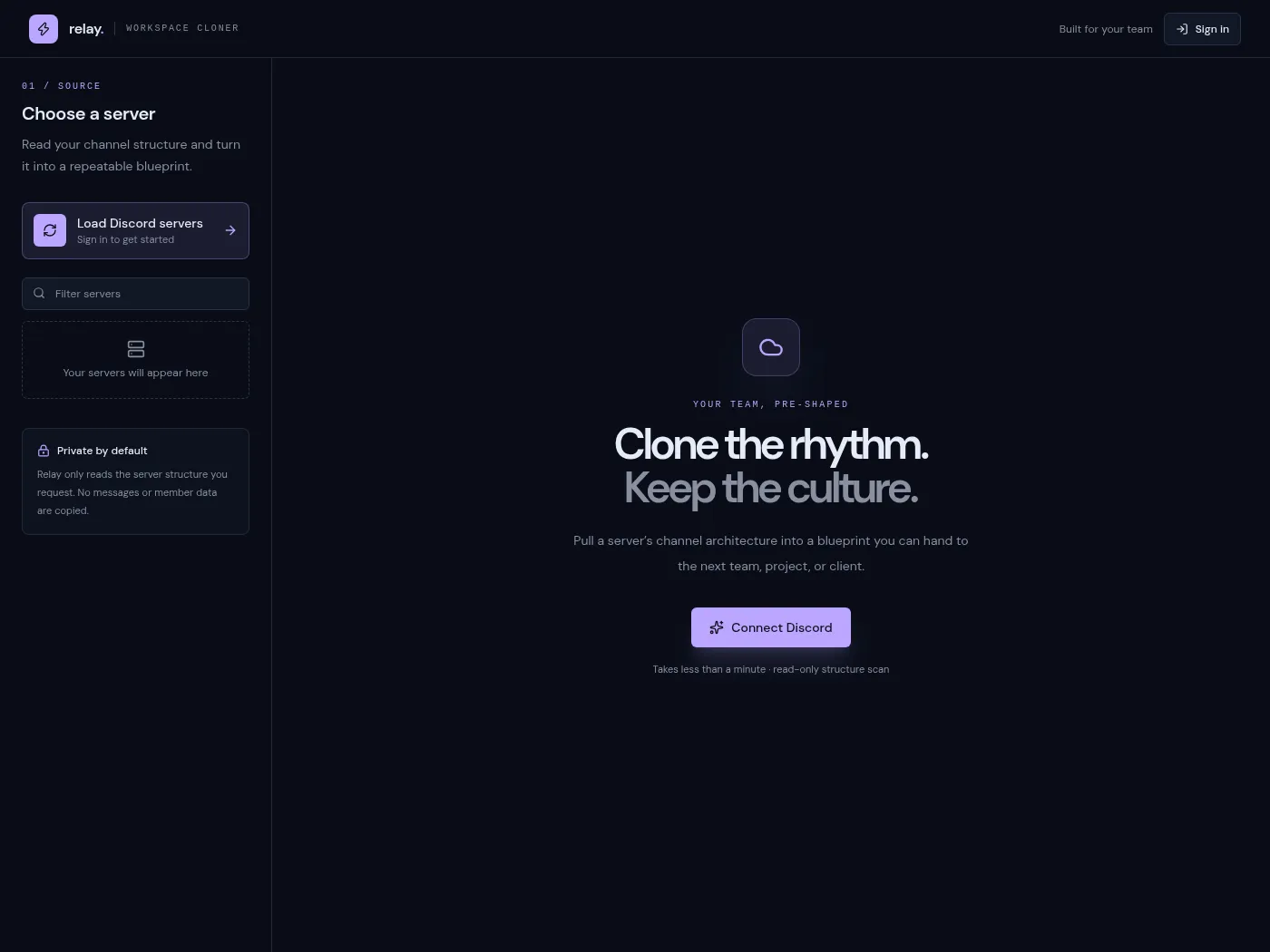 Discord Workspace Cloner