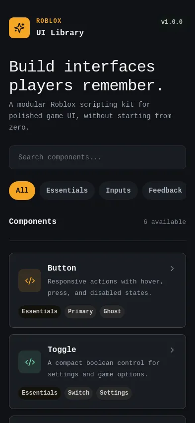 Roblox UI Kit