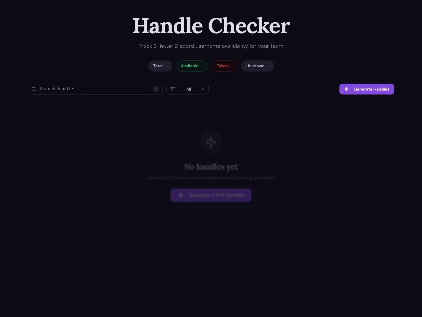 Discord Handle Checker