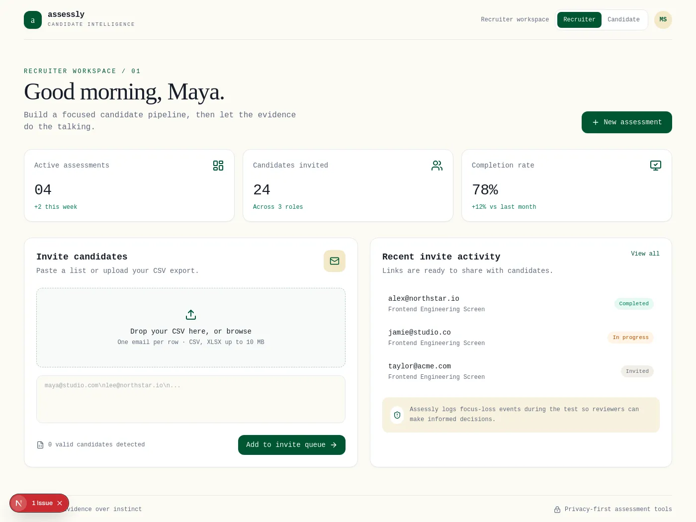 Assessly SaaS Platform