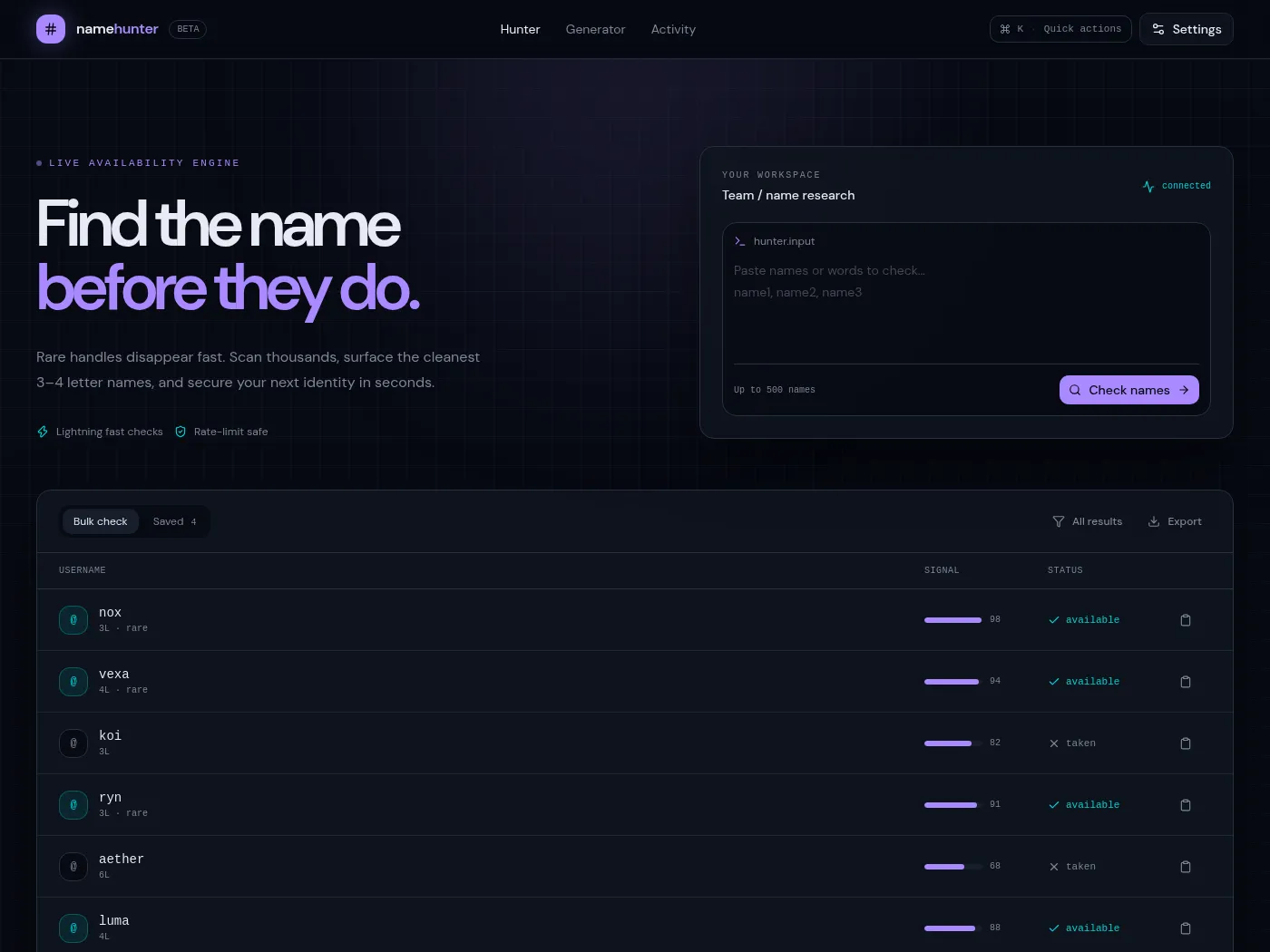 Discord Name Hunter