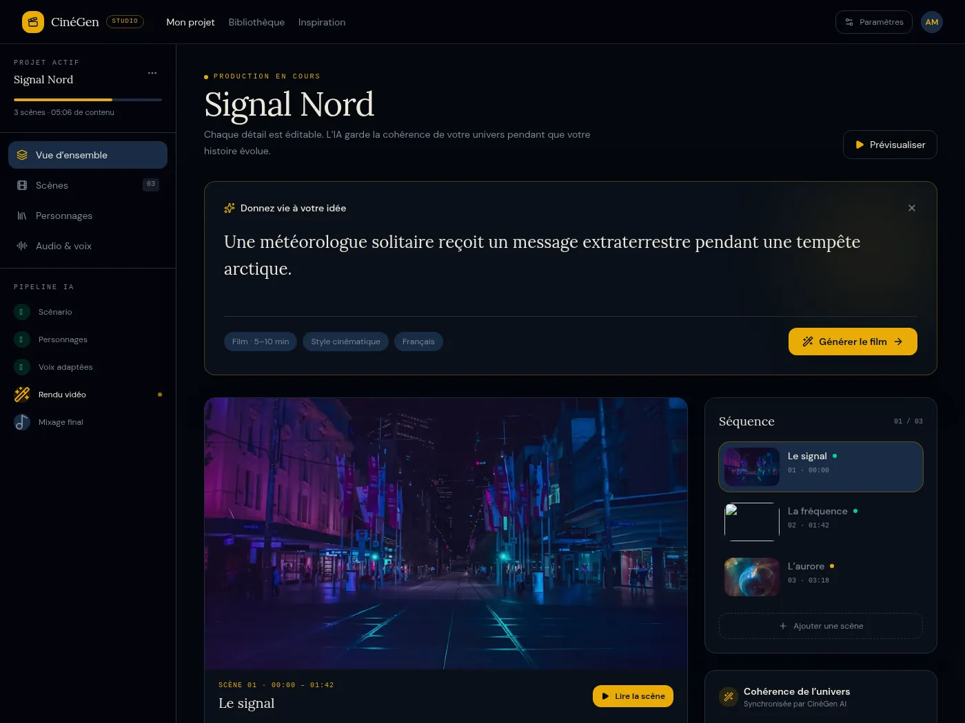 CinéGen AI Studio