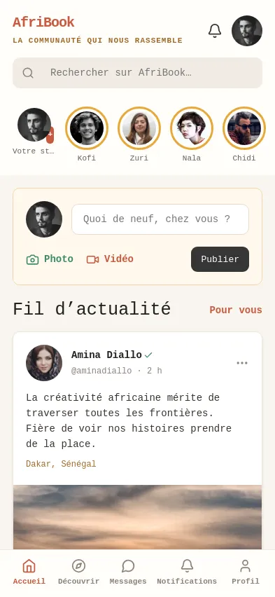 AfriBook Social App