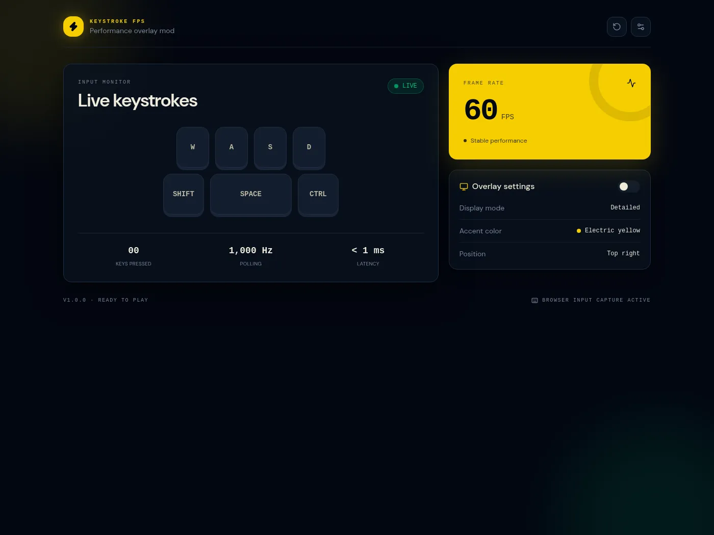 Keystroke FPS Mod