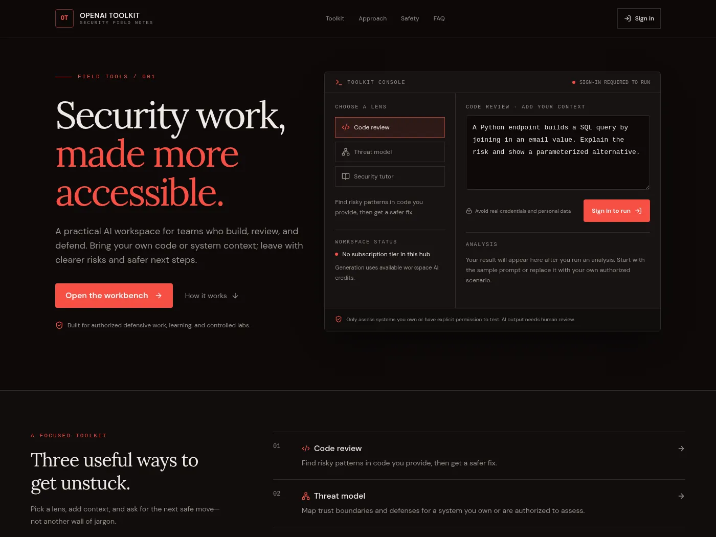 OpenAI Toolkit Hub