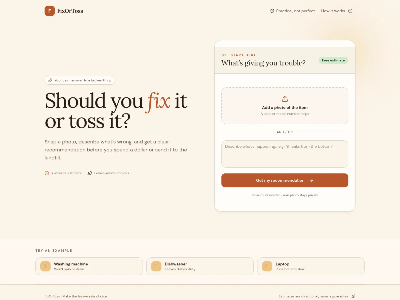 Repair or Replace App