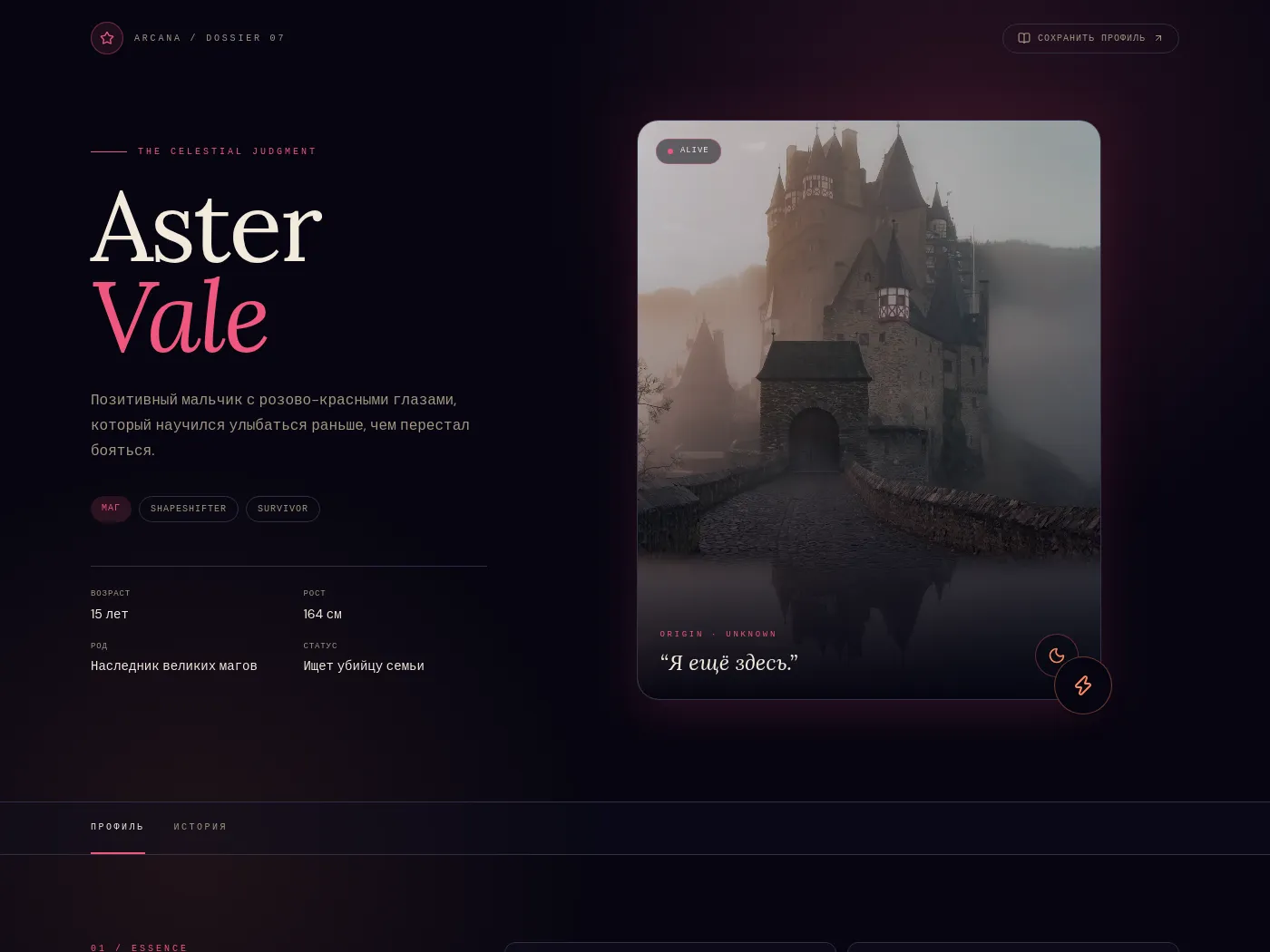 Mage Character Profile