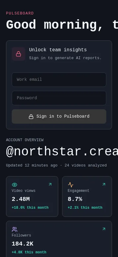 TikTok AI Analytics App