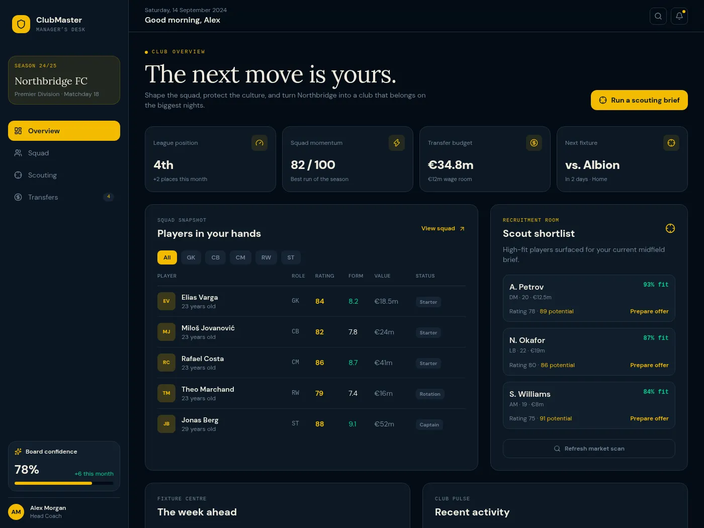 ClubMaster Simulator