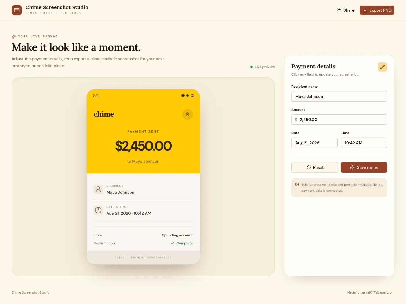 Chime Screenshot Studio