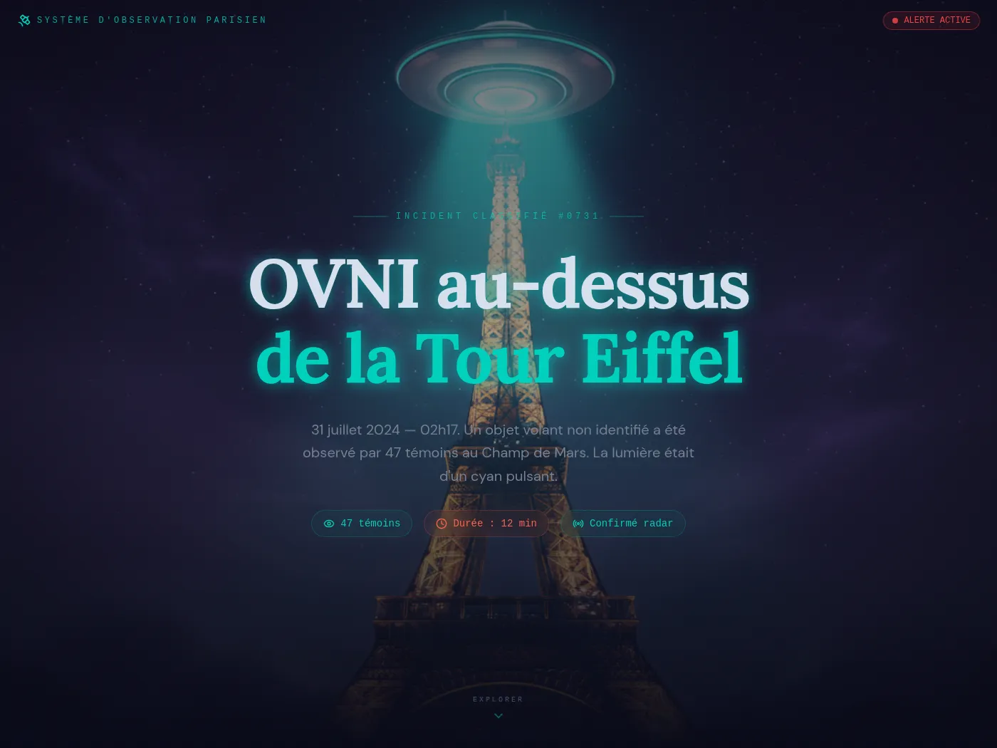 Eiffel UFO Encounter