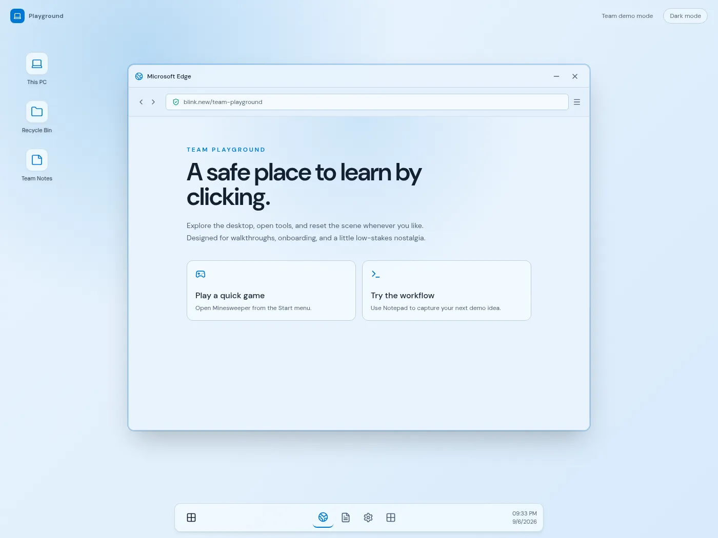 Win11 Interactive Playground