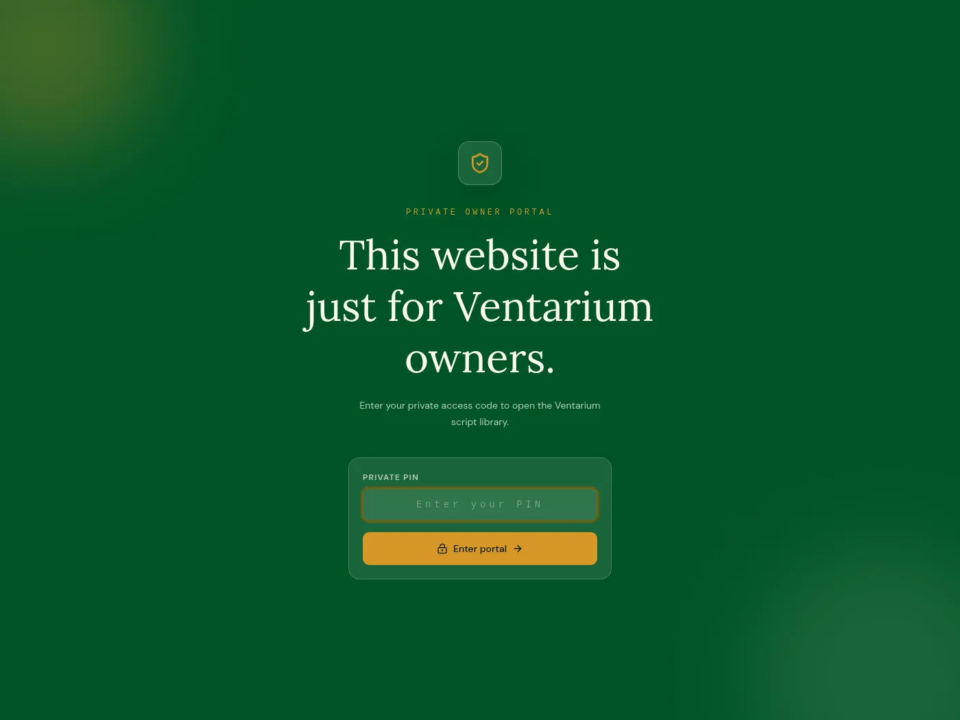 Ventarium Scripts Portal