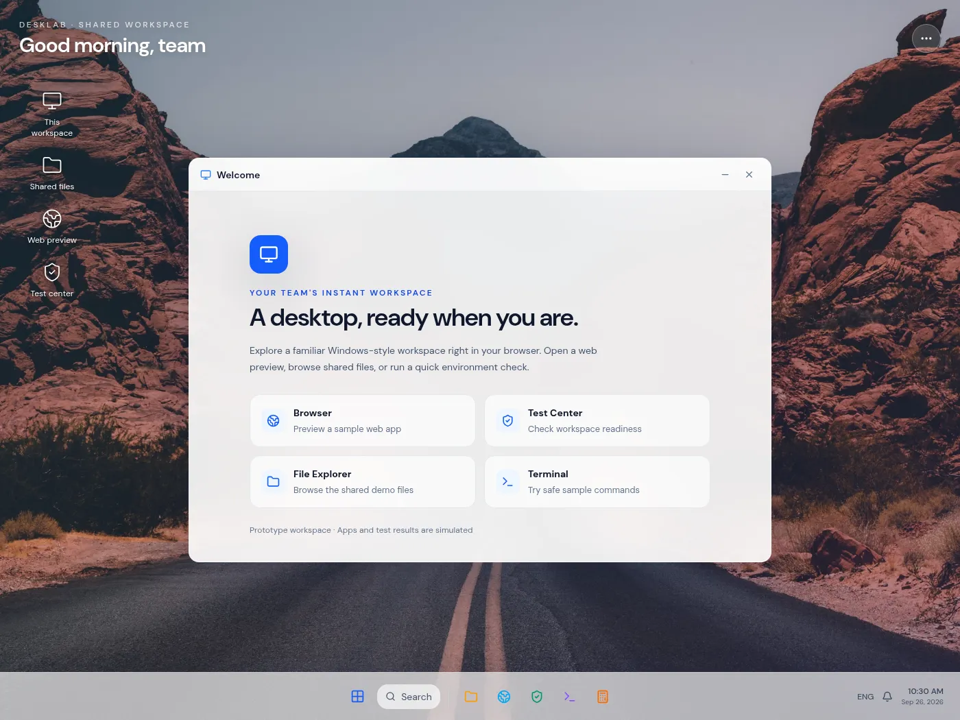 Virtual Windows Workspace