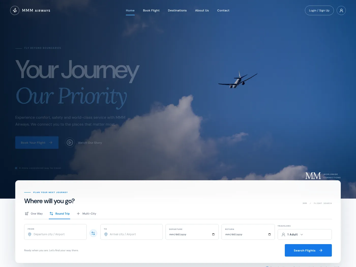 MMM Airways Premium Website
