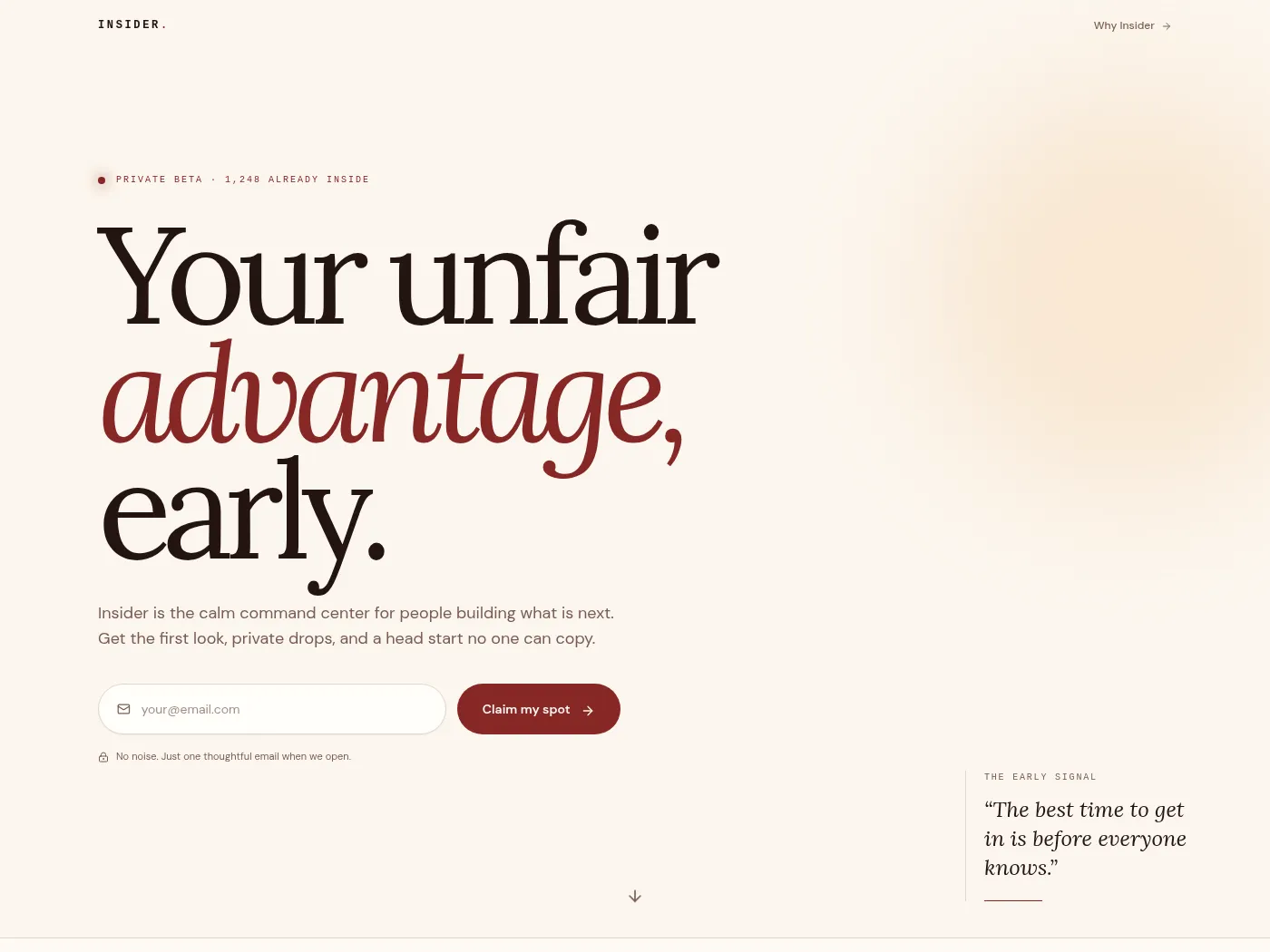 Insider Launch Waitlist