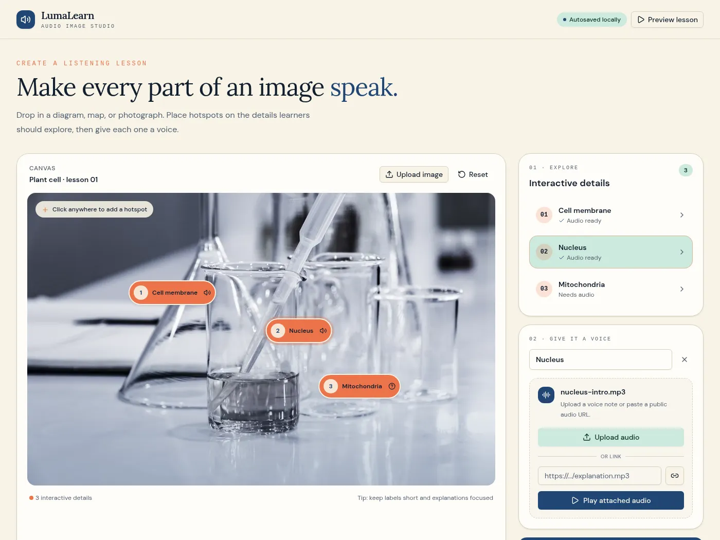 Audio Interactive Images
