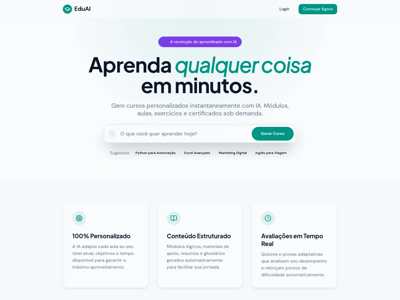 EduAI Custom Course Platform