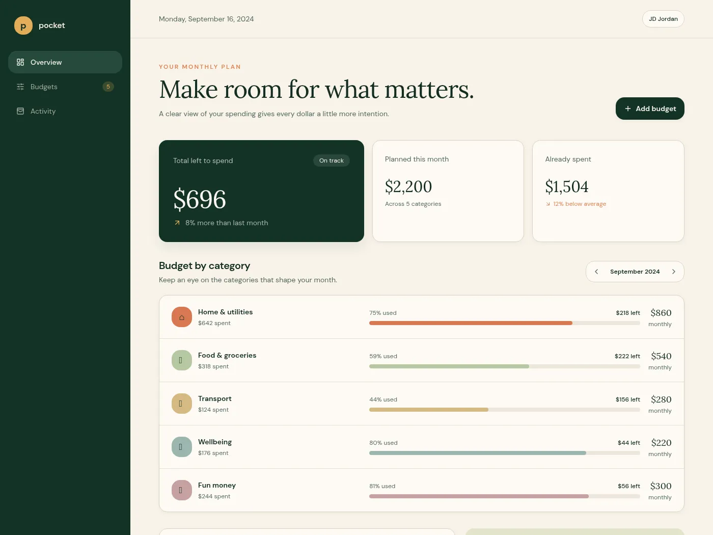 Pocket Finance Manager