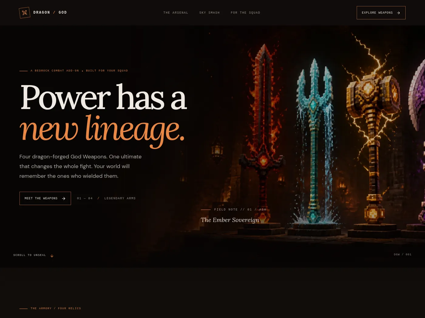 Dragon God Weapons Add-on
