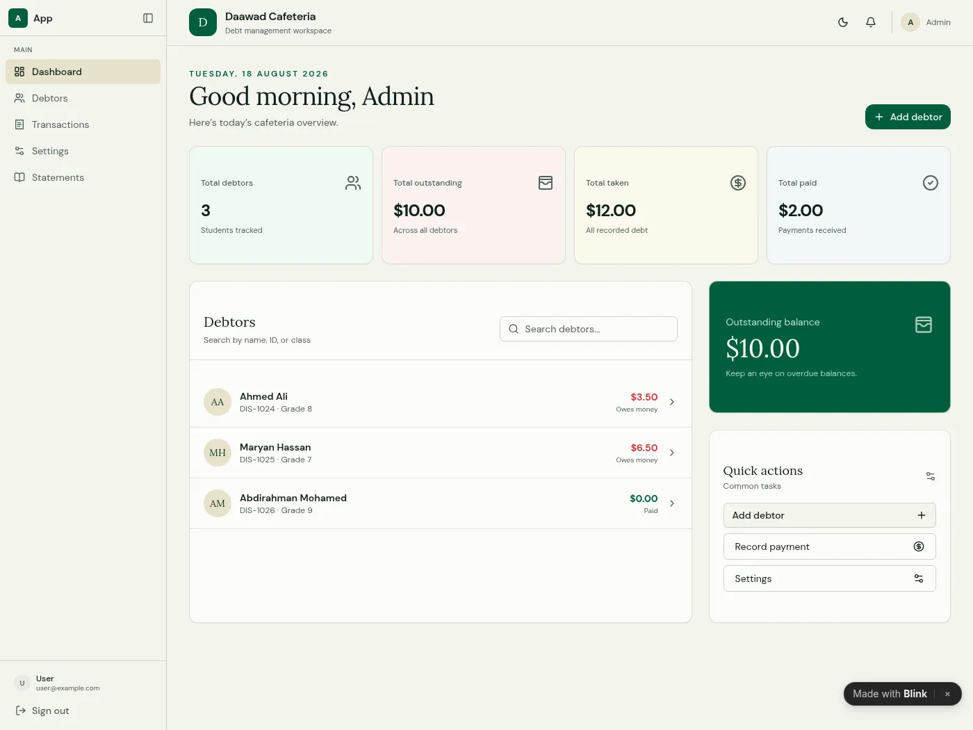 Daawad Debt Manager