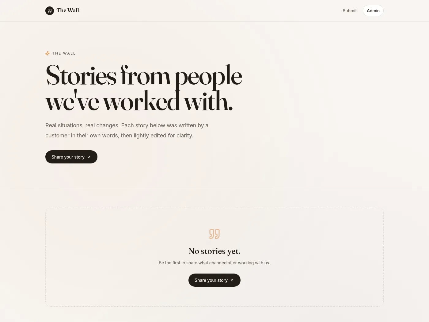 AI Testimonial Wall
