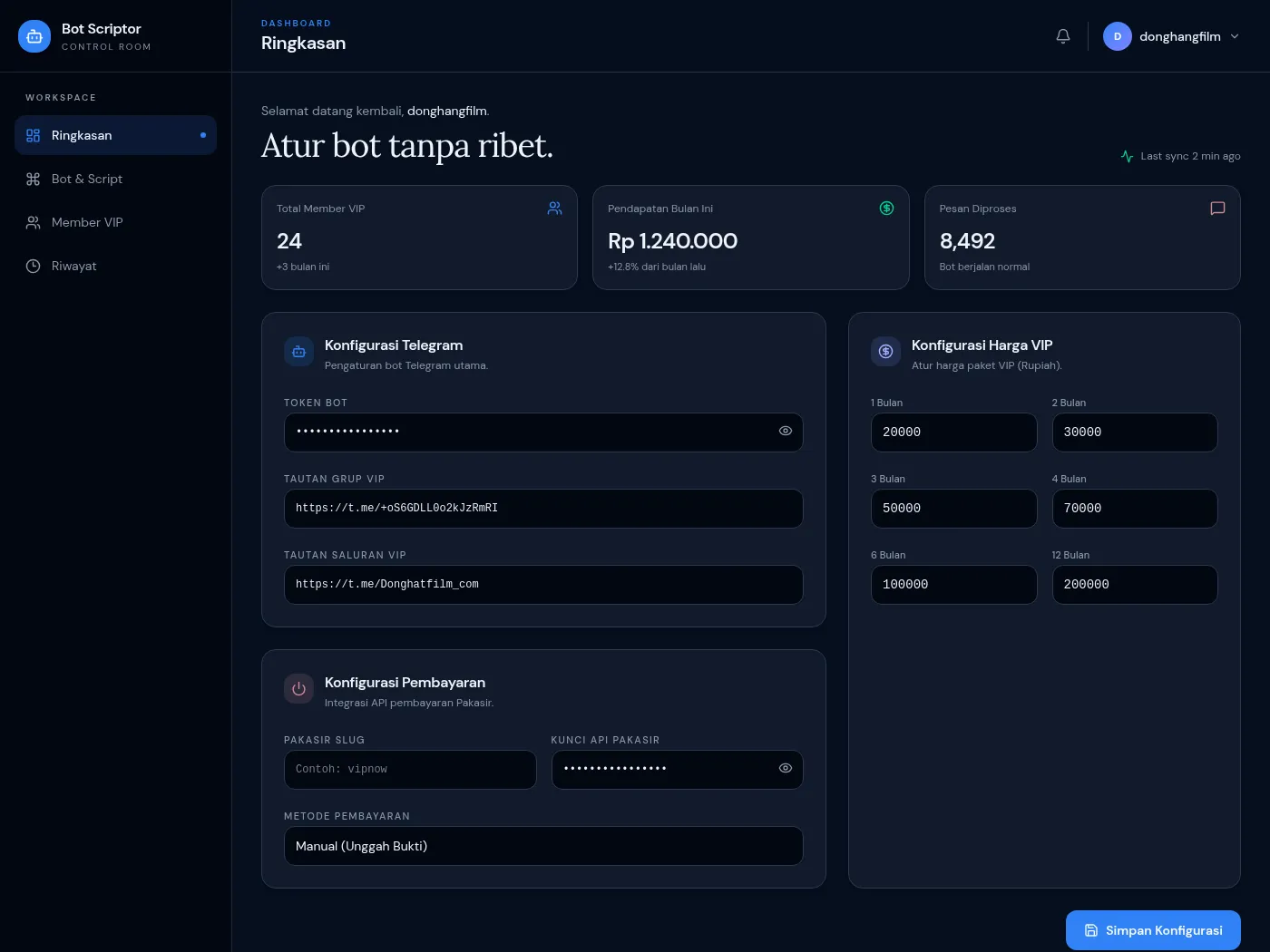 Telegram Bot Scriptor