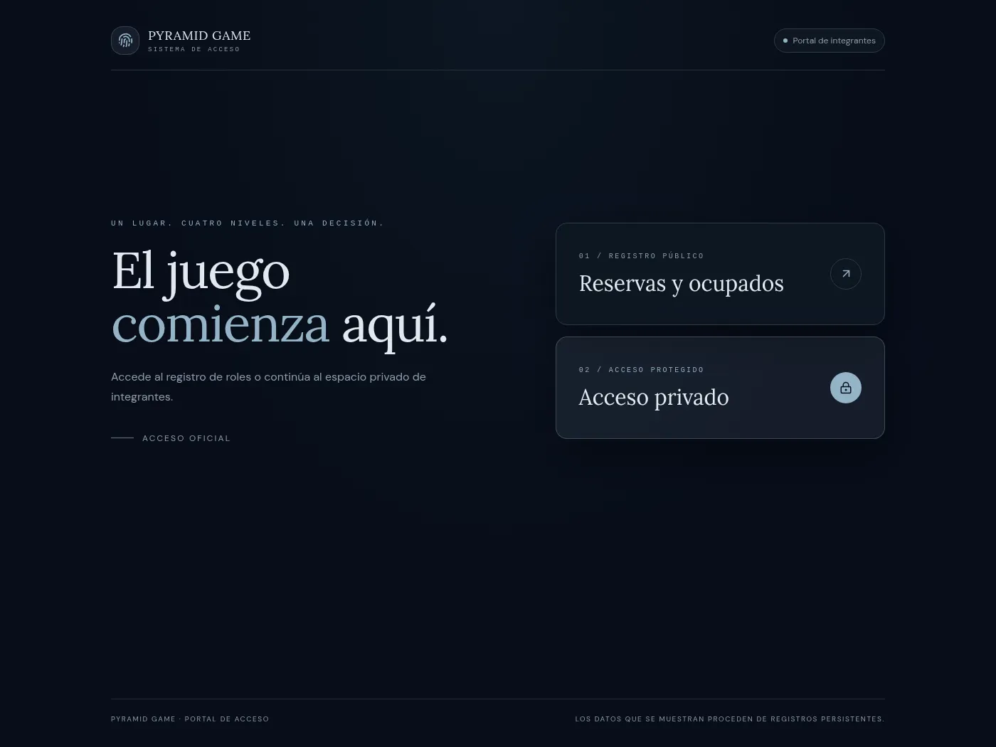 Pyramid Game Web Platform